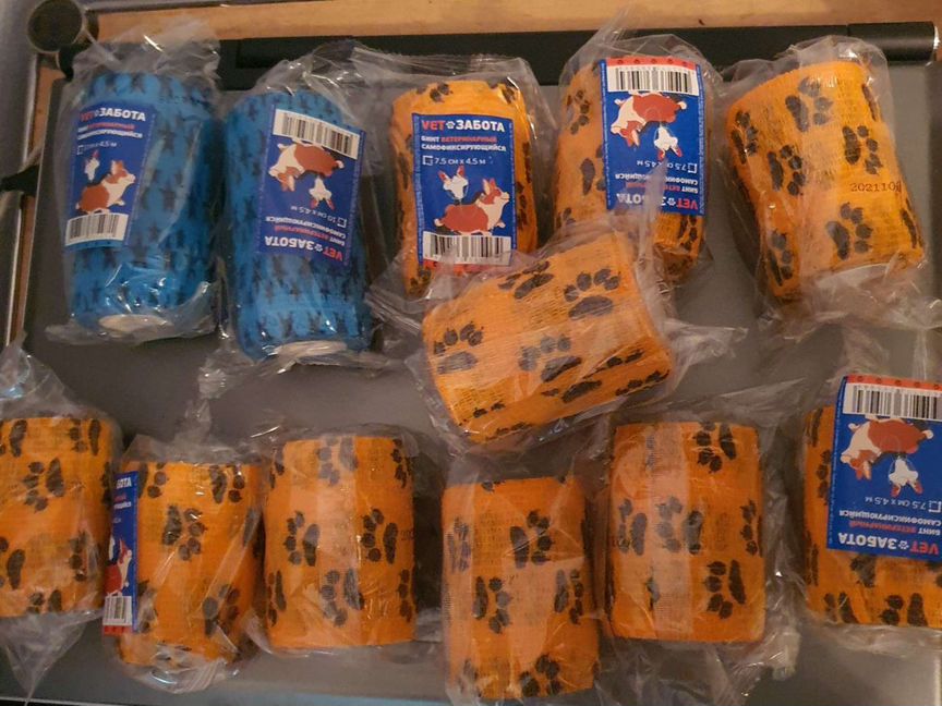 Бинты ветеринарные для животных самофиксирующиеся