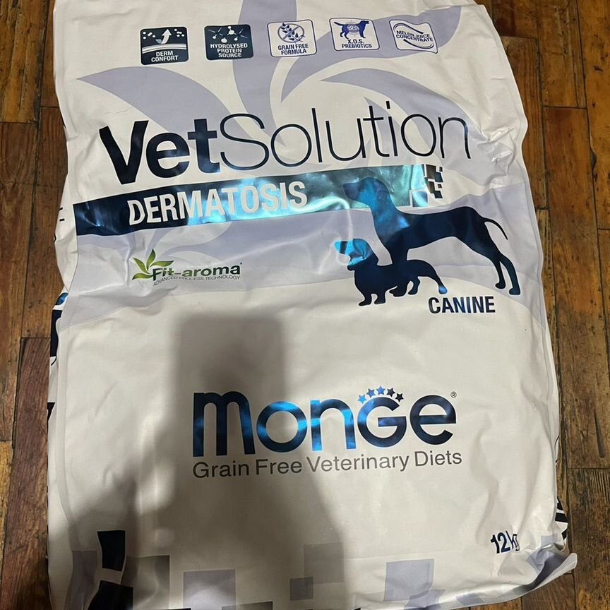 Корм собачий vet solution dermatosis 12кг