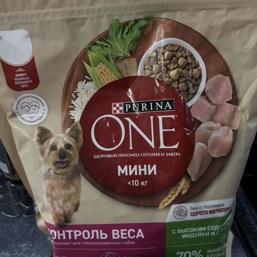Корм сухой для собак purina ONE мини