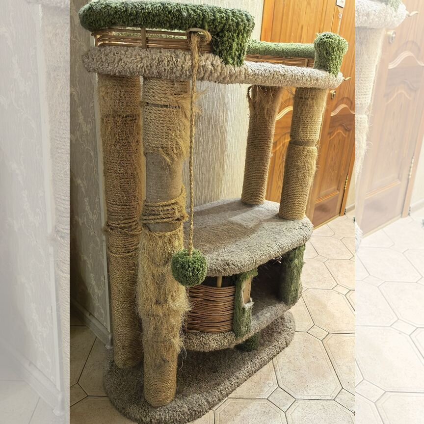 Когтеточка домик для кошки бу