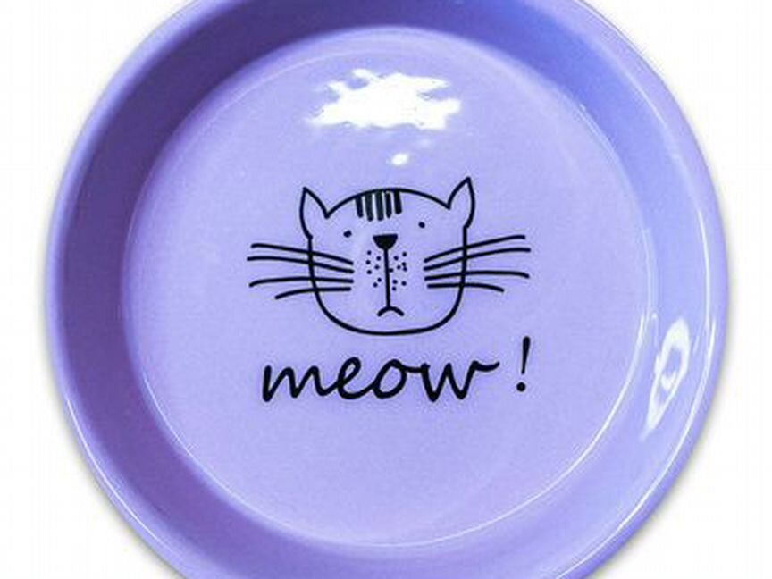Керамикарт миска meow керамическая для кошек,сирен