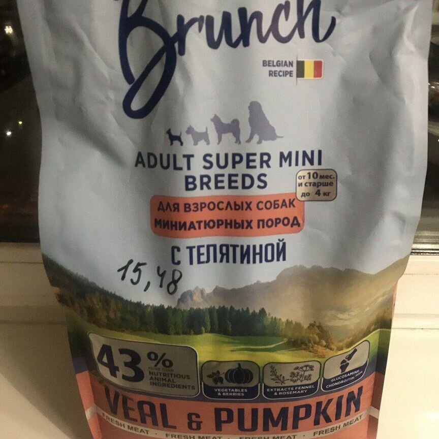 Pets brunch Корм сухой для взрослых собак миниатюр