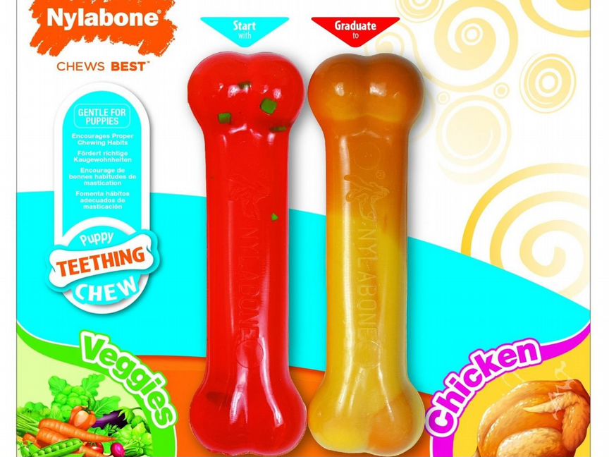 Nylabone косточка для щенков (2шт: экстра жесткая