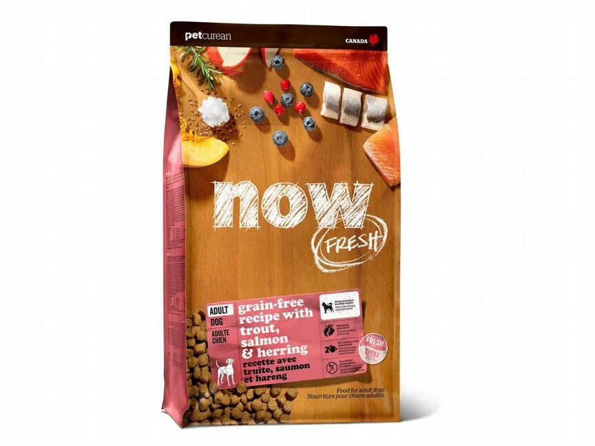 Корм NOW fresh для взрослых собак форель