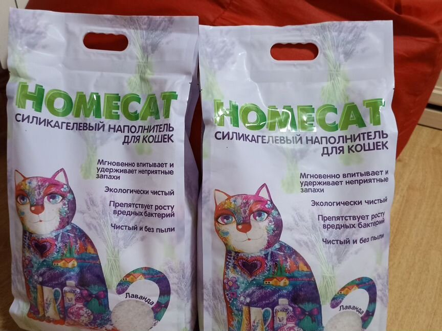Homecat наполнитель силикаг. впит. Лаванда-12,5 л