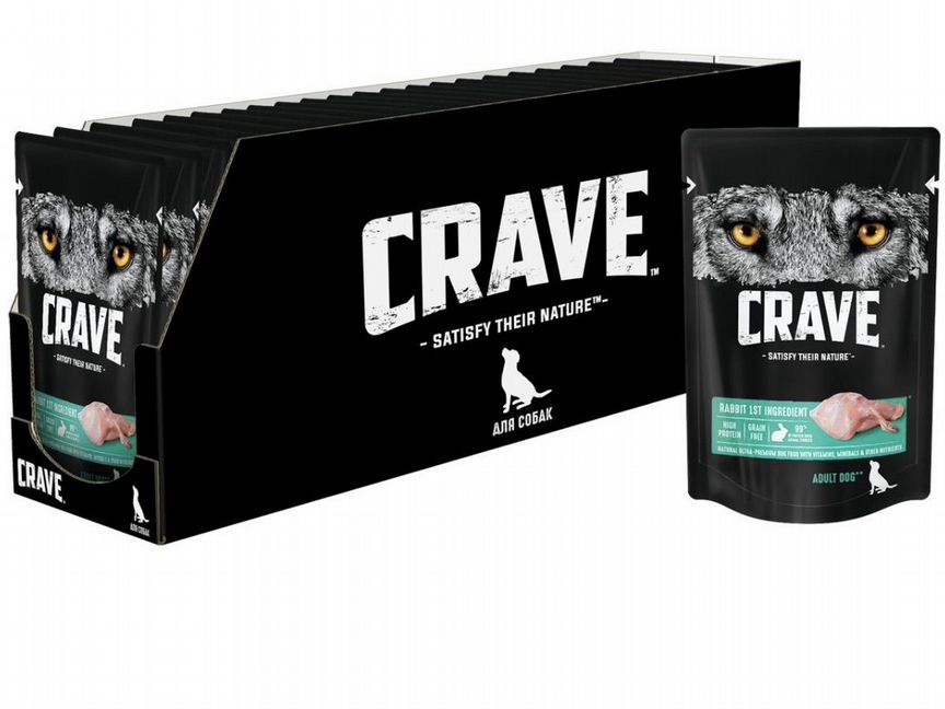 Корм crave для взрослых собак
