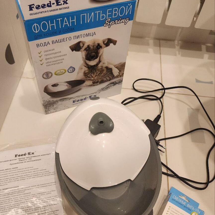 Фонтан поилка для кошек feedex