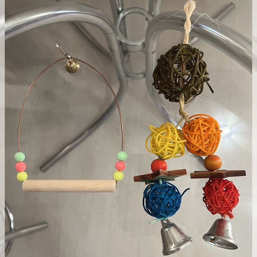 Игрушки для попугая. Качелька,висюльки