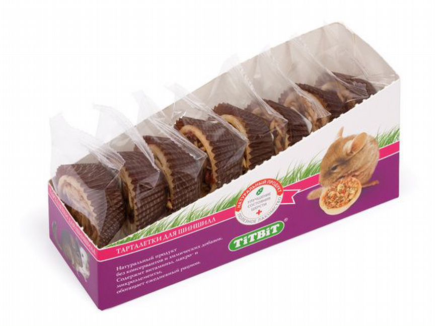 Titbit тарталетки с клюквой, тыквой, 8шт. (шиншилл