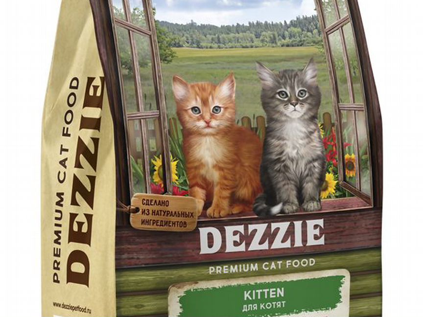 Сухой корм для котят Dezzie курица индейка 10 кг