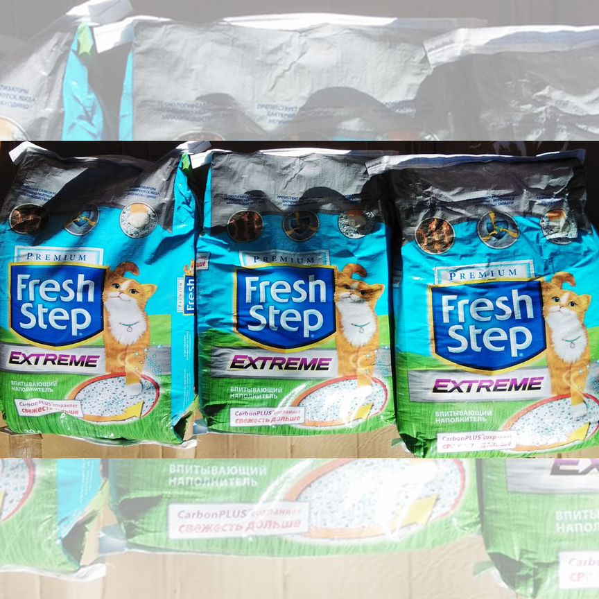 Наполнитель Fresh Step Extreme CarbonPlus,30л,3шт