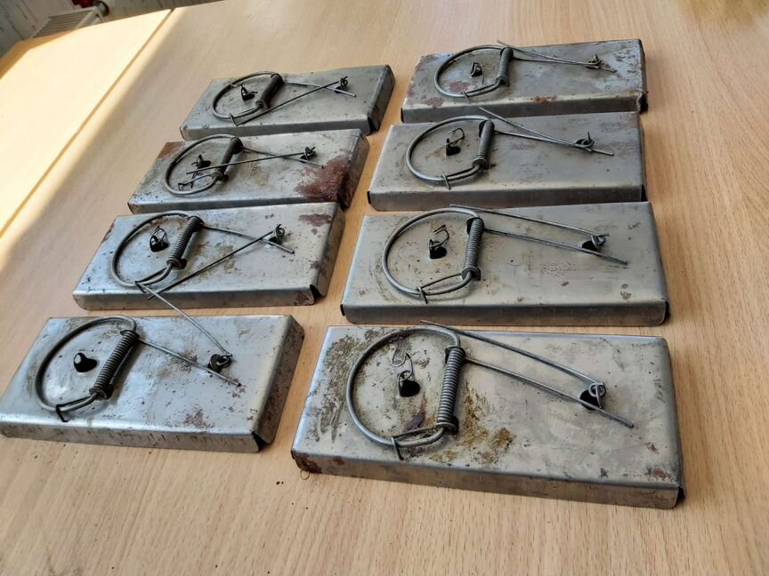 Мышеловки металлические, 8 штук, цена за все