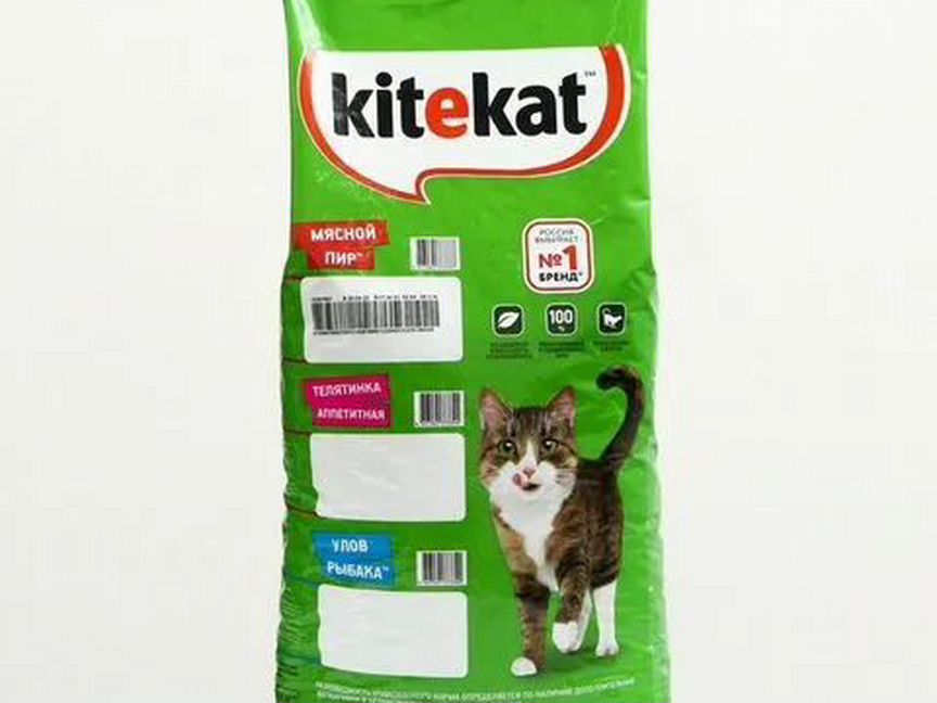Кошачий корм kitekat мясной пир