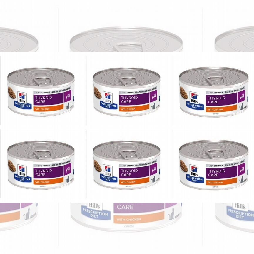 Hills y/d консервы для кошек 6 шт