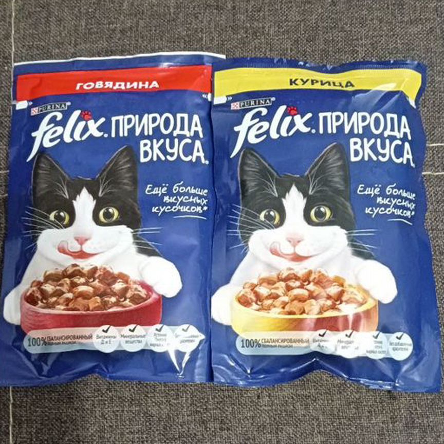 Влажный корм для кошек феликс