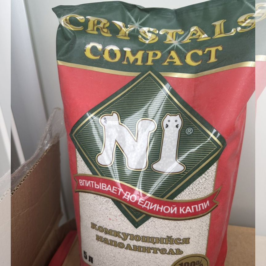 Наполнитель комкующийся, Crystals Compact 5 л