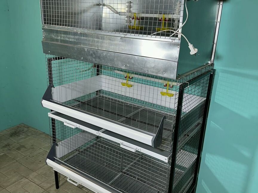 Клетка для бройлеров каркасная с брудером