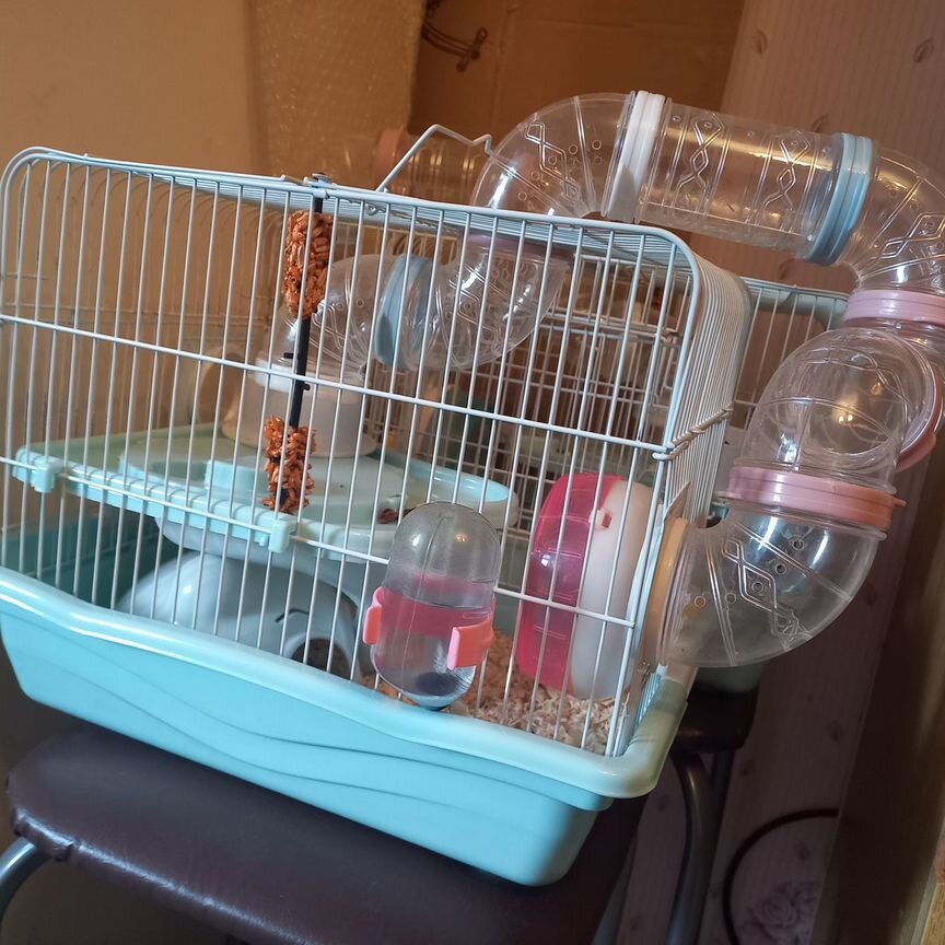 Клетка для грызунов с тоннелем б/у
