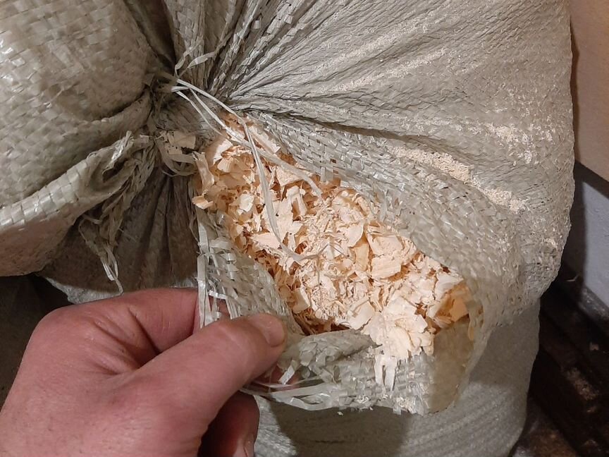 Опилки стружка в мешках