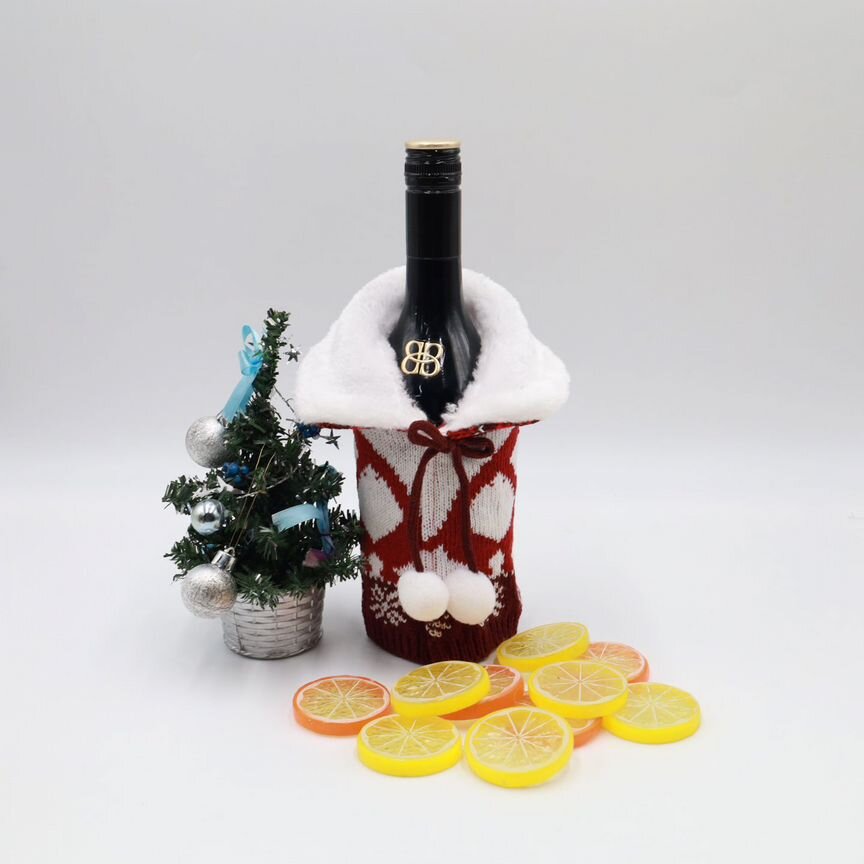 Чехол-кофточка новогодний на бутылку
