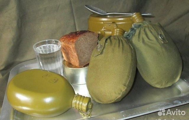 Фляга армейская с чехлом купить в Костроме | Хобби и отдых | Авито