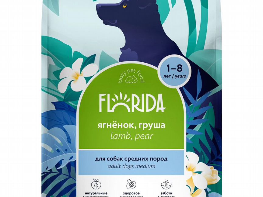 Florida корм для собак ягненок и груша 3кг