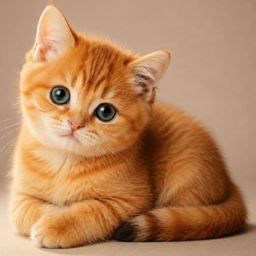 Шотландский прямоухий короткошёрстный котёнок