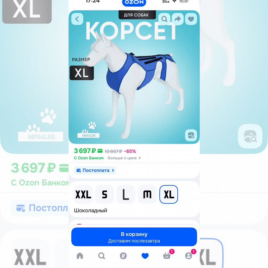 Корсет для собак