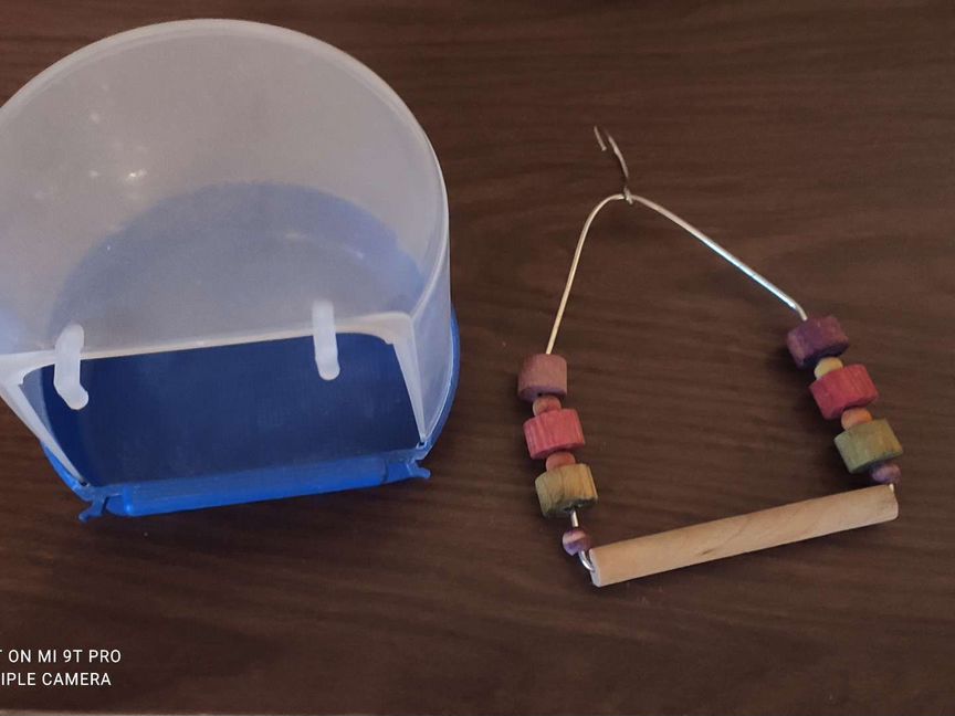 Игрушка в клетку для попугая, ванна