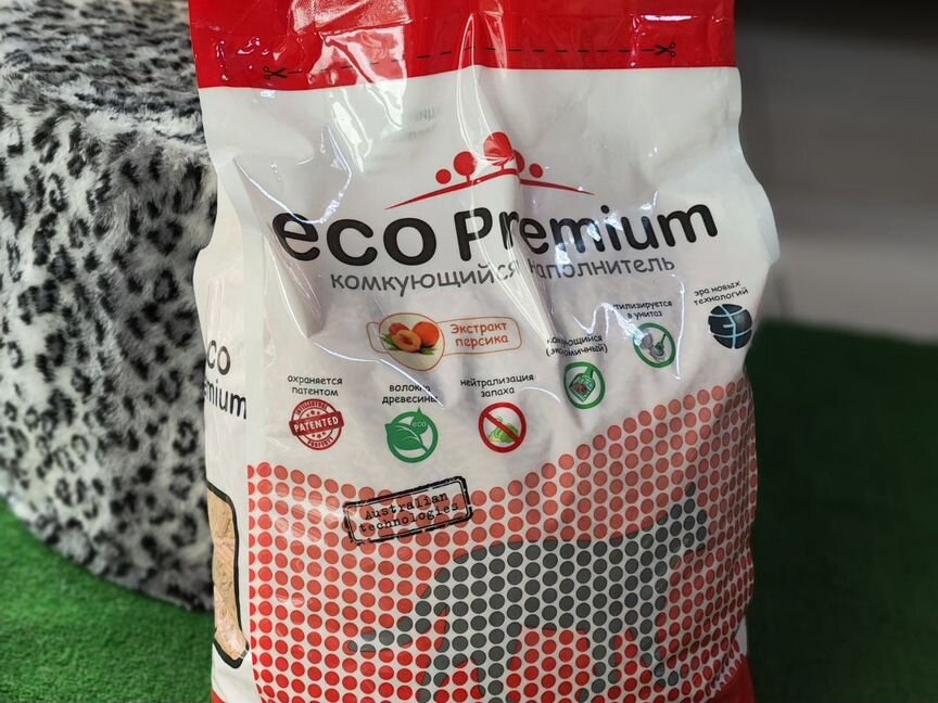 Наполнитель древесный для кошачьего туалета Eco