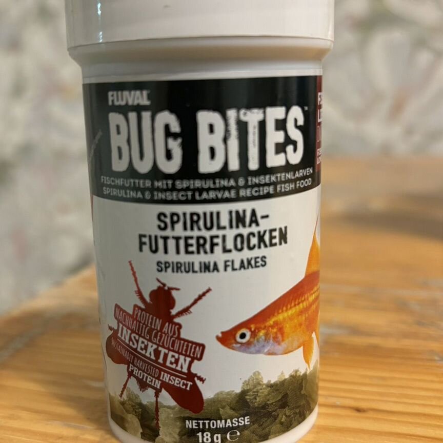 Корм для рыбок Fluval Bug Bites Spirulina Flakes