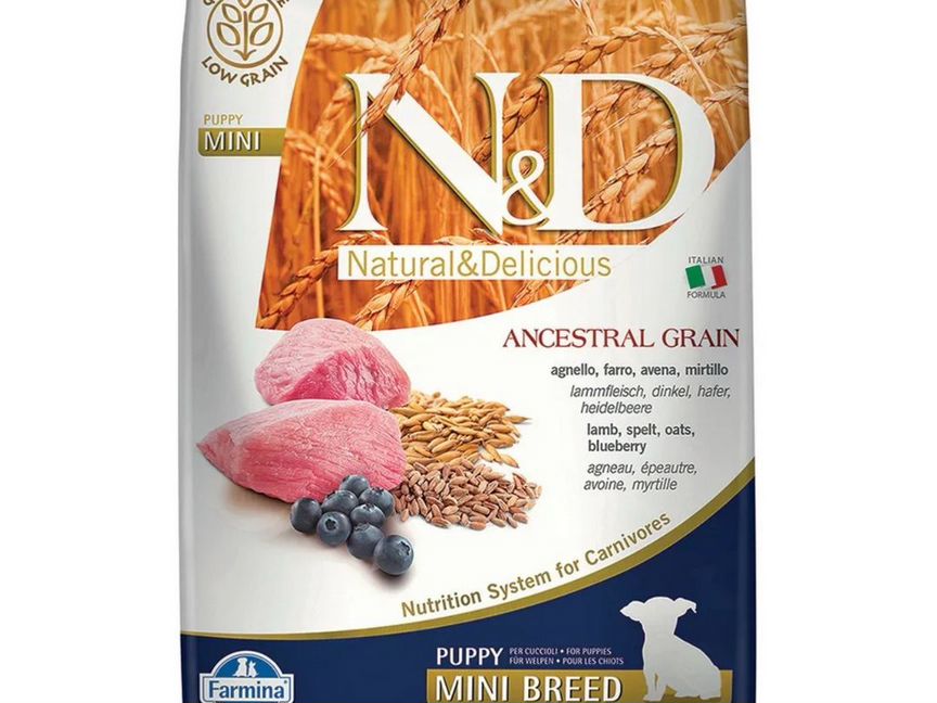 Корм Farmina N&D Lamb & Blueberry Puppy mini