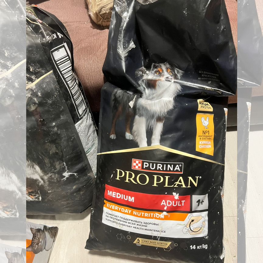 Корм для собак proplan 14кг medium adult курица