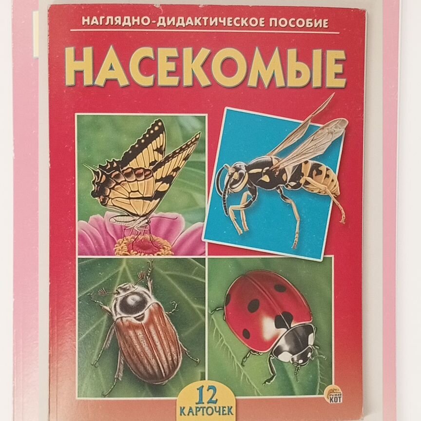 Наглядное пособие Насекомые (12 карточек) А4