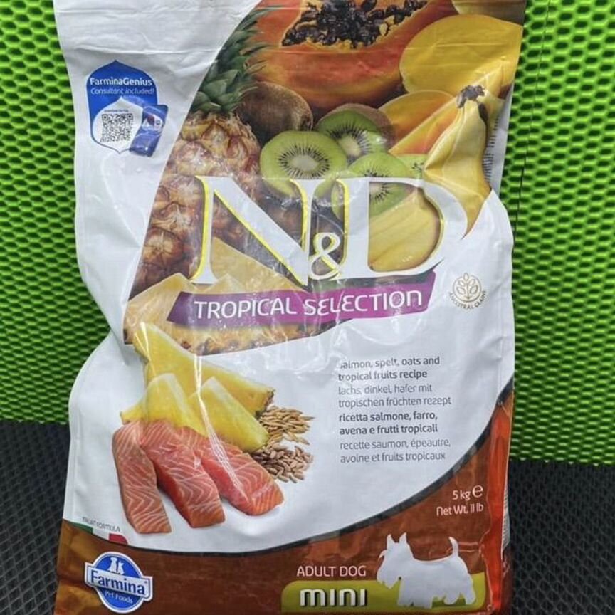 Фармина для собак tropical с лососем из Европы
