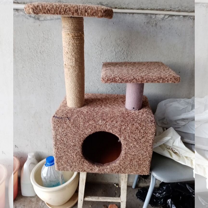 Когтеточка домик для кошки бу