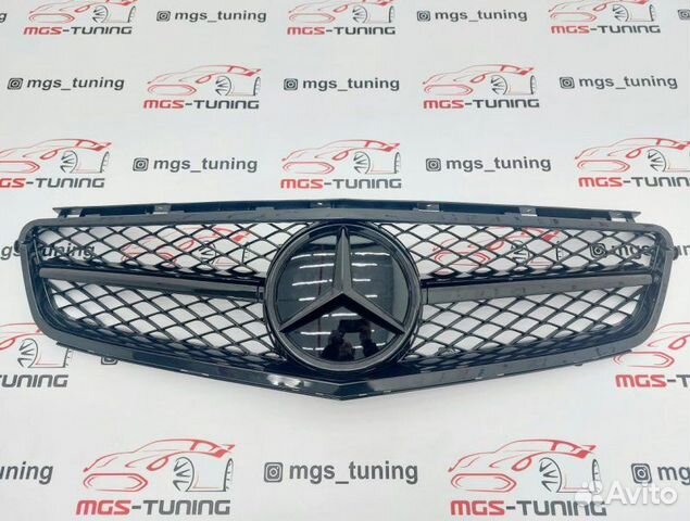 Решетка для оригинала Mercedes C63 AMG W204 Черная купить в Санкт ...