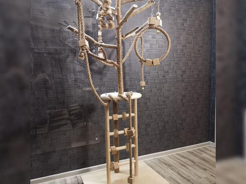 Игровая площадка для крупных попугаев