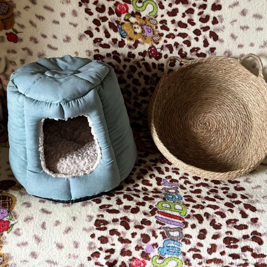 Новый домик для кота с мехом и Лежанка для кота