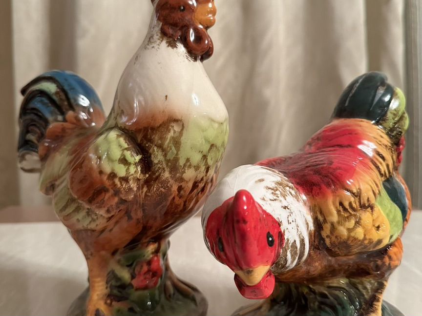 Фарфоровые Статуэтки Петушок и Курица Германия