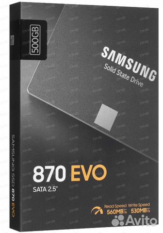 SATA накопитель Samsung 870 EVO 500Гб купить в Москве | Электроника | Авито