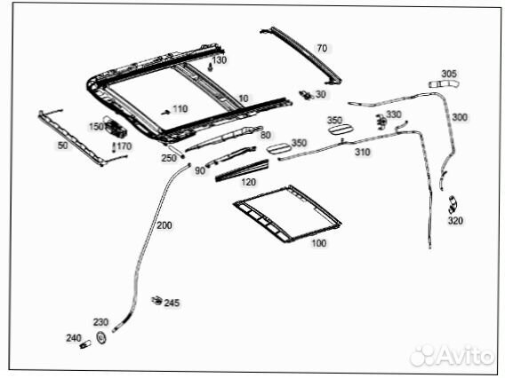 Mercedes-Benz G-класс W463 механизм сдвижного люка купить в Москве ...