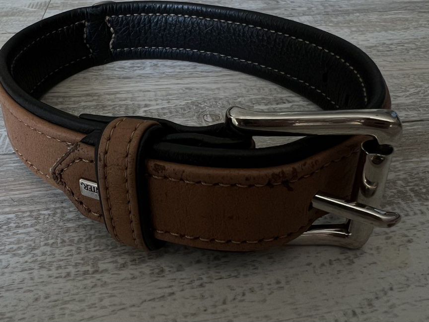 Hunter кожаный ошейник 41-47 см