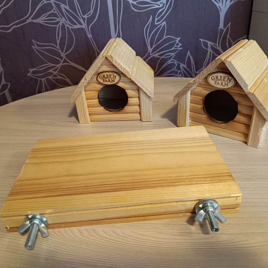 Домик и полка для грызунов в клетку