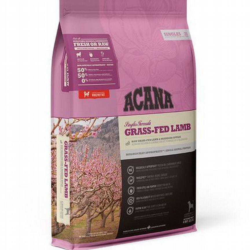Корм д/собак Acana Grass-Fed Lamb (ягненок), 17 кг