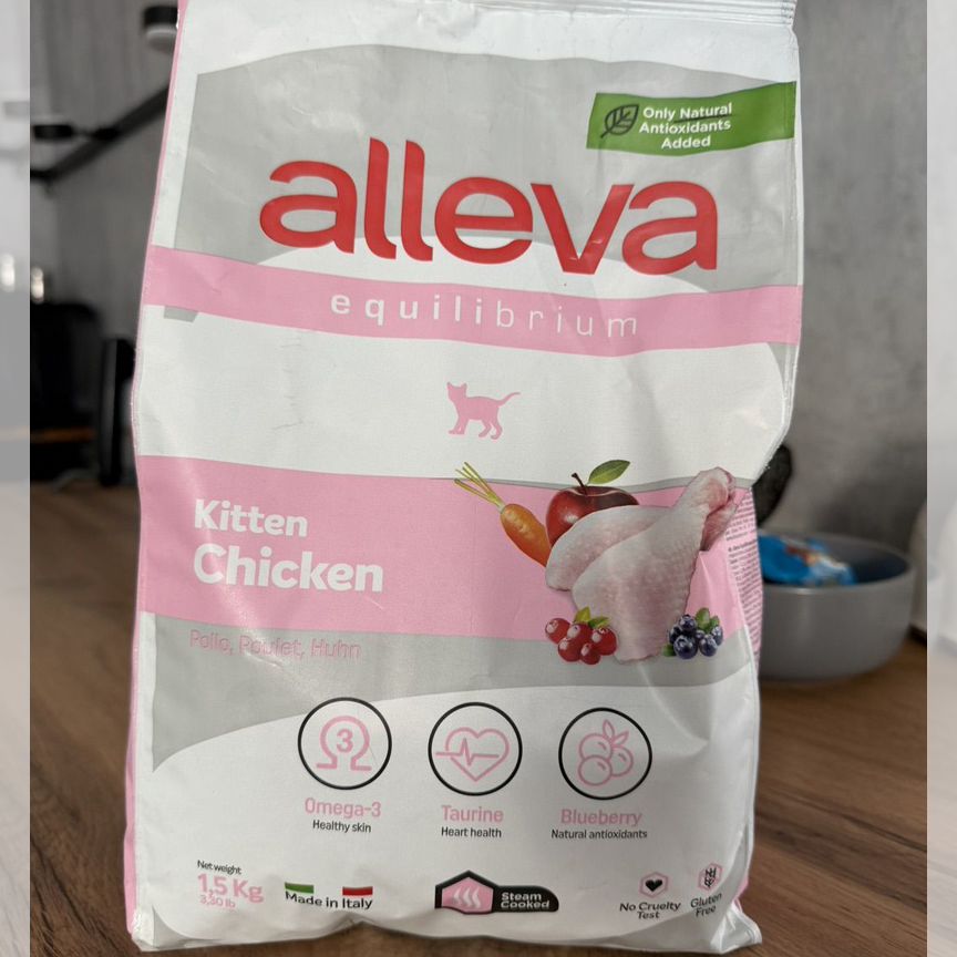 Корм для кошек alleva 1,5 кг