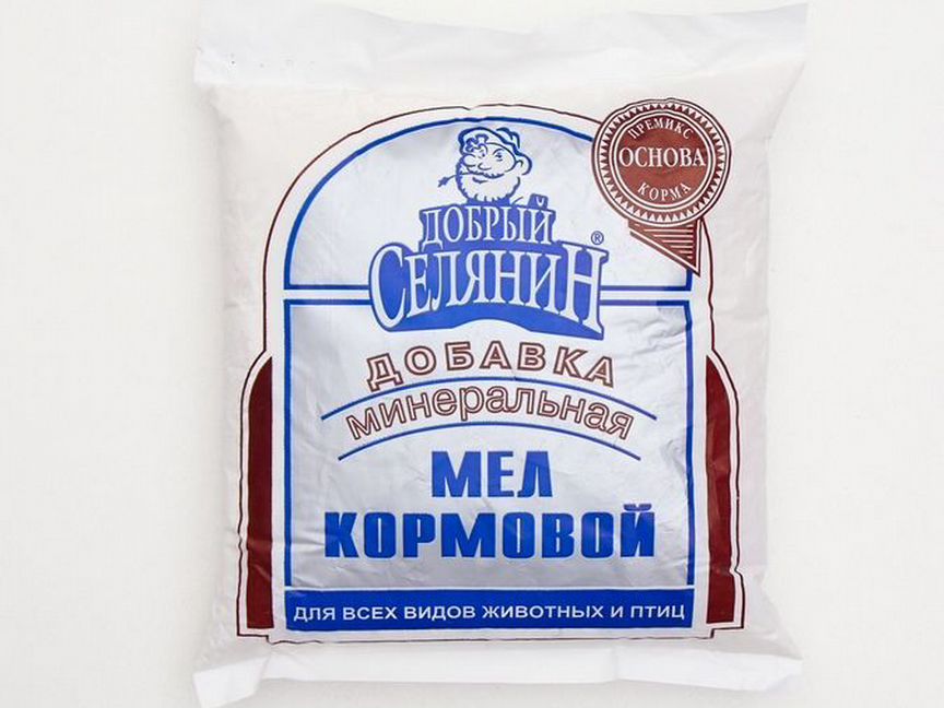 Мел кормовой "Добрый селянин" для животных и птиц
