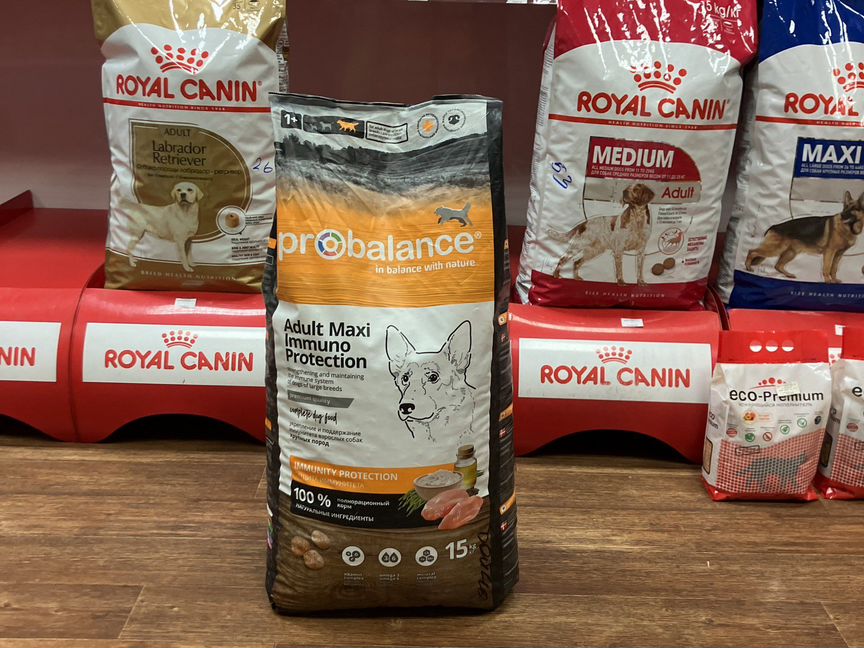 Корм для взр.собак крупных пород Пробаланс 15кг