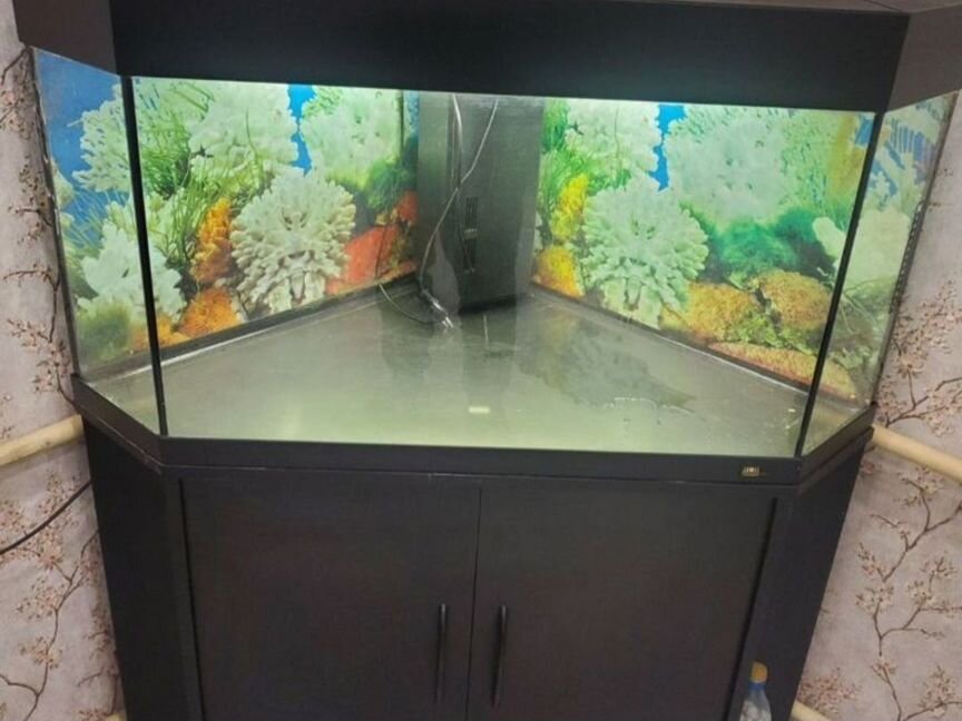 Аквариум угловой с тумбой