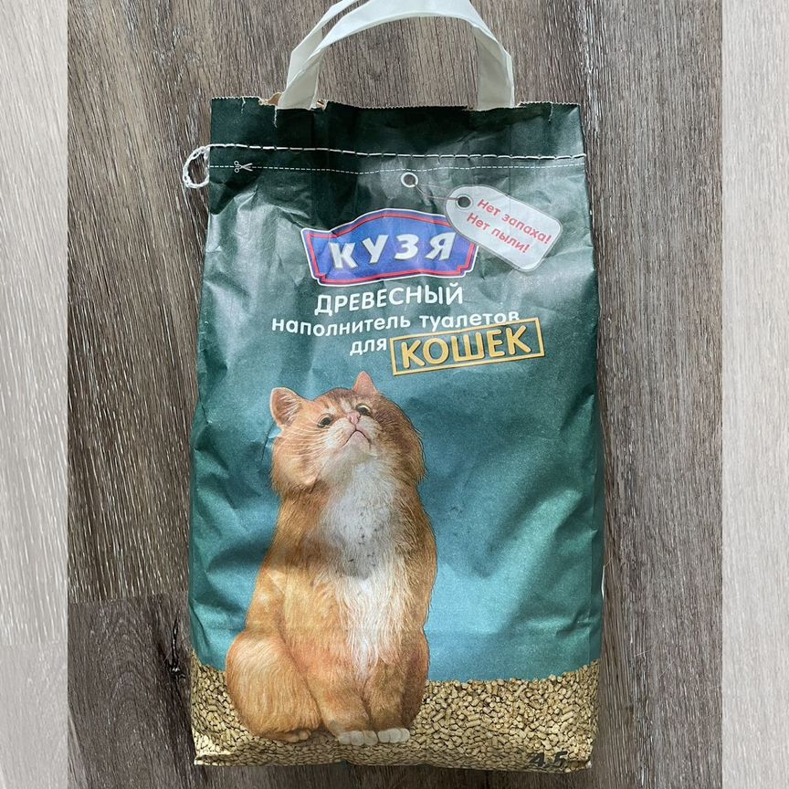 Наполнитель для кошачьего туалета древесный